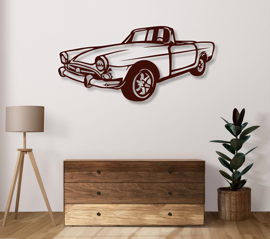 Vintage Car SVG, DXF Laser Cut File, CNC Plywood Art - Etsy UK
