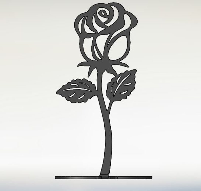 Metal Rose Svg Dxf Files , Laser Cut File , Rose Flower Flowers Hand ...