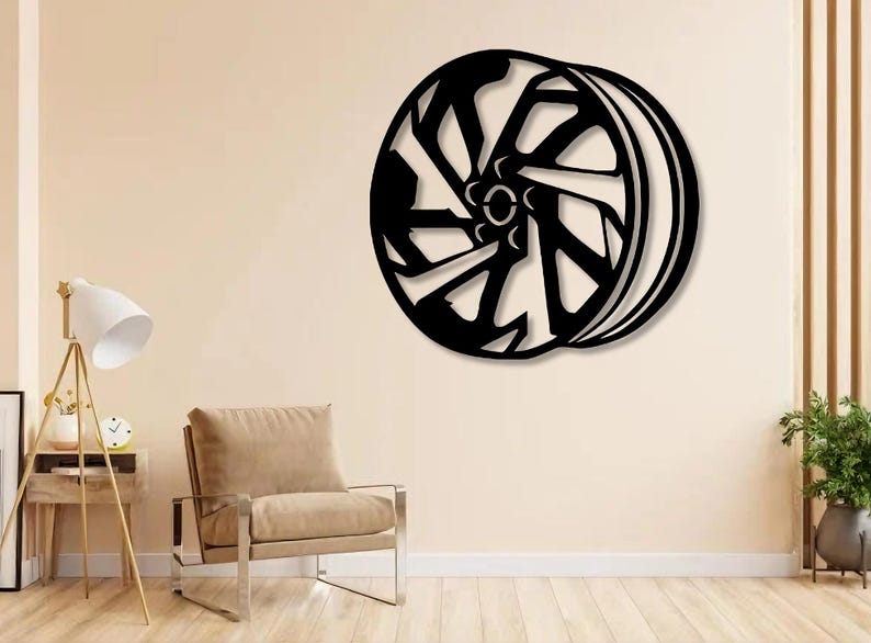 Rim Svg Dxf Png Files , Laser Cut File , Rim Rims Wheel Tire Wall Art ...