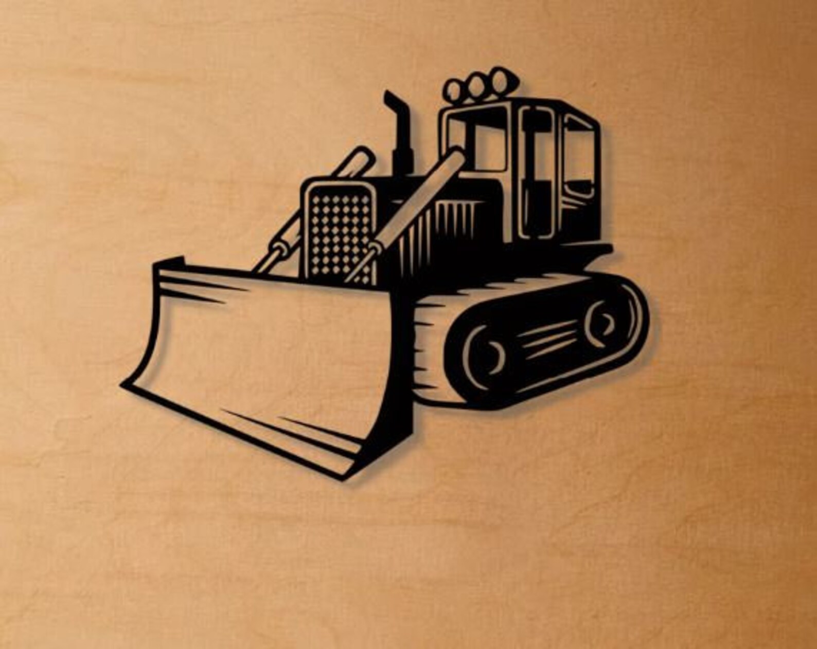 Dozer Svg Dxf Png Files , Laser Cut File , Dozer Building Machine Wall ...