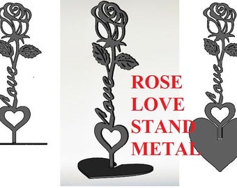 Metal Rose Svg Dxf Files , Laser Cut File , Rose Flower Flowers Hand ...