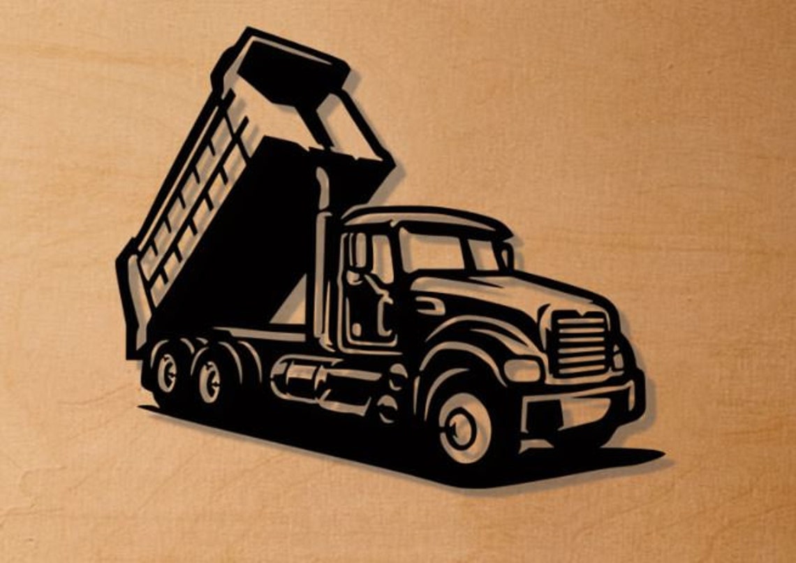 Lorry Dxf Svg Files , Truck Laser Cutting Building Machine Vectorel Cut ...