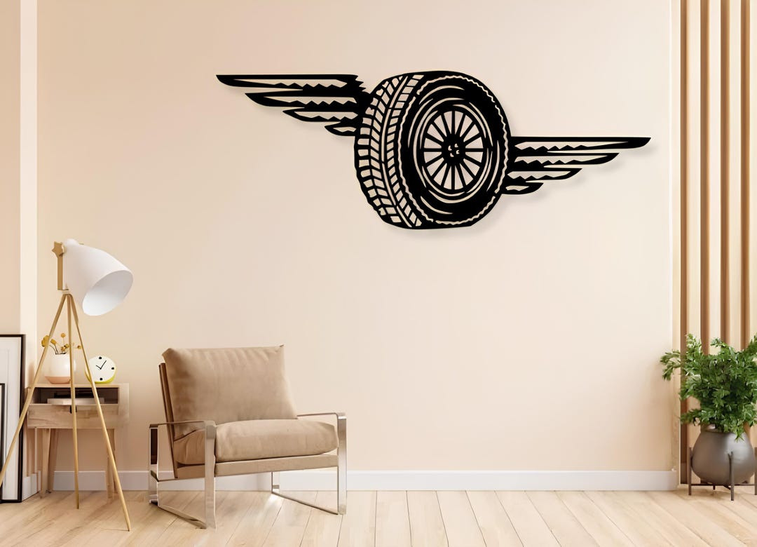 Winged Tire SVG DXF, Laser Cut File or Cricut - Etsy