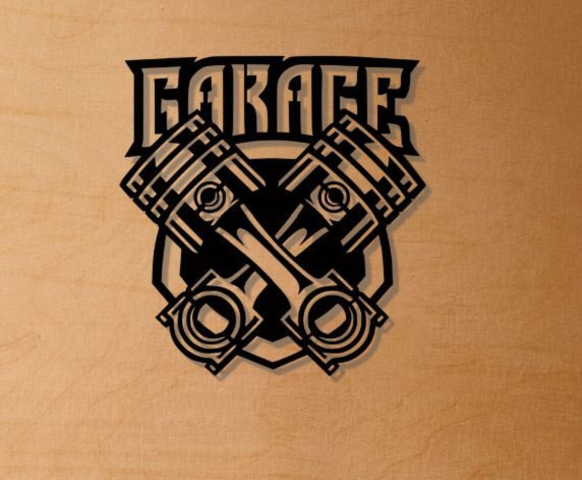 Garage Svg Dxf Png Files , Laser Cut File , Piston , Garage Pistons ...