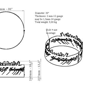 Fire Ring Dxf Svg Files , Lotr ,firepit , Fire , Area Ring Metal Cut ...