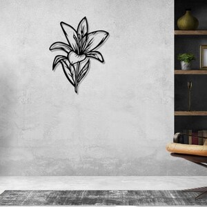 Lilium Svg Dxf Png Files , Laser Cut File , Flower , Flowers , Wall Art ...