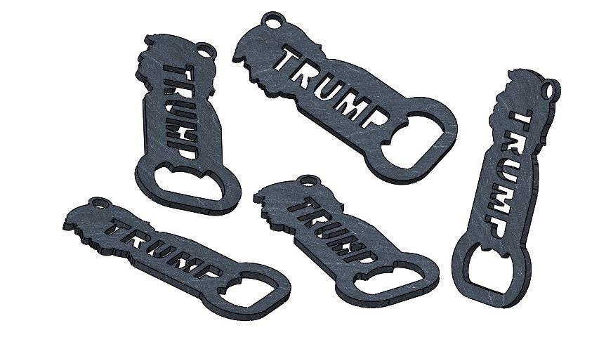 Trump Bottleopener Svg Dxf Files Keychain Trump Design Cut File for Cnc ...