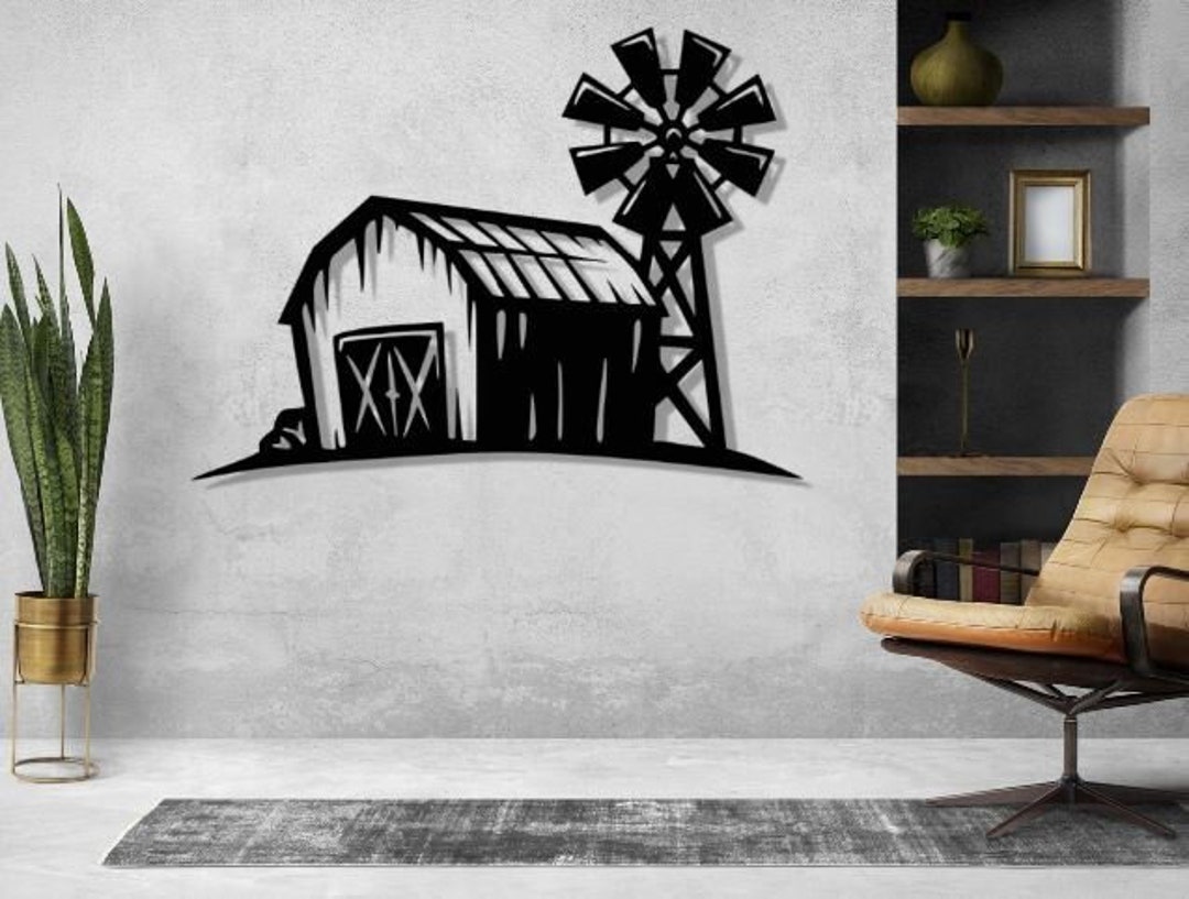 Farm Svg Dxf Png Files , Barn Laser Cut File Farmer Wall Decor for Cnc ...