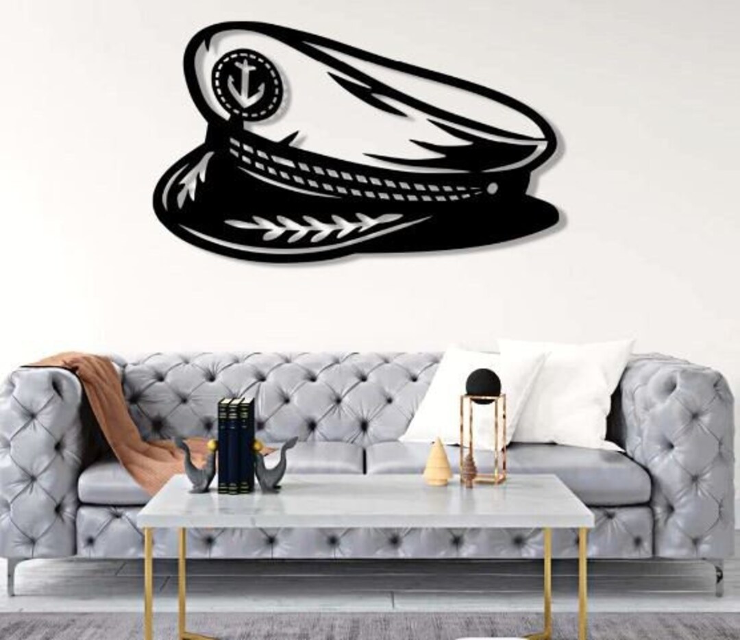 Captain Hat SVG, Laser Cut File, Sailor Navy Ship Design - Etsy