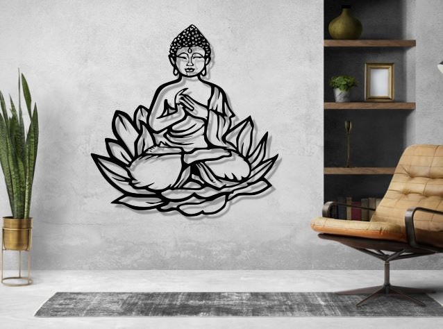 Buddha Svg Dxf Png Files Laser Cut File Pray Meditation - Etsy