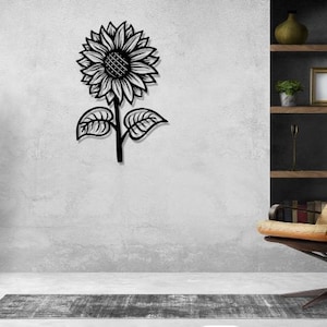 Sunflower Laser Cut File, Floral Wall Art (SVG Dxf Png) - Etsy