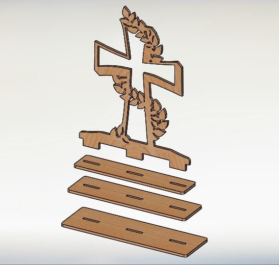 Cross Stand Svg Dxf Files Laser Cut File Plywood or Acrylic Cutting ...