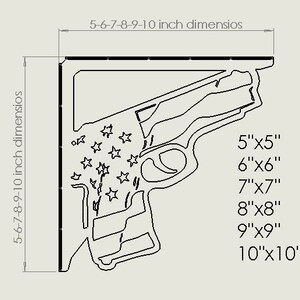 Gun Shelving Bracket Dxf Svg Files , American Flag Shelf Brackets Metal ...