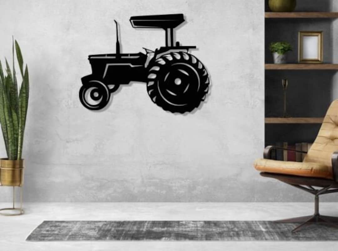 Tractor Svg Dxf Files , Laser Cutting Tractor Farm Farmer Wall Decor ...