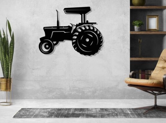 Tractor Svg Dxf Files , Laser Cutting Tractor Farm Farmer Wall Decor ...