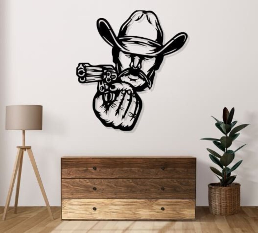 Coll Cowboy Svg Dxf Png Files , Laser Cut File , Revolver , Gun ...