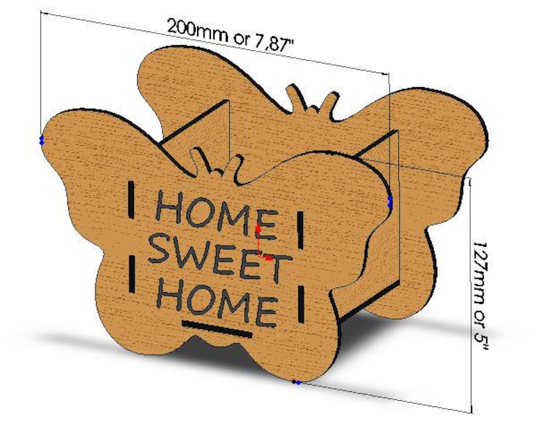 Wood Box Svg Dxf Files 3mm Plywood Cut File for Laser Cutting - Etsy