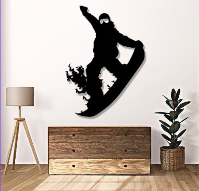 Snowboard Wall Art, Winter Sports Cut Files (SVG, DXF, PNG) - Etsy