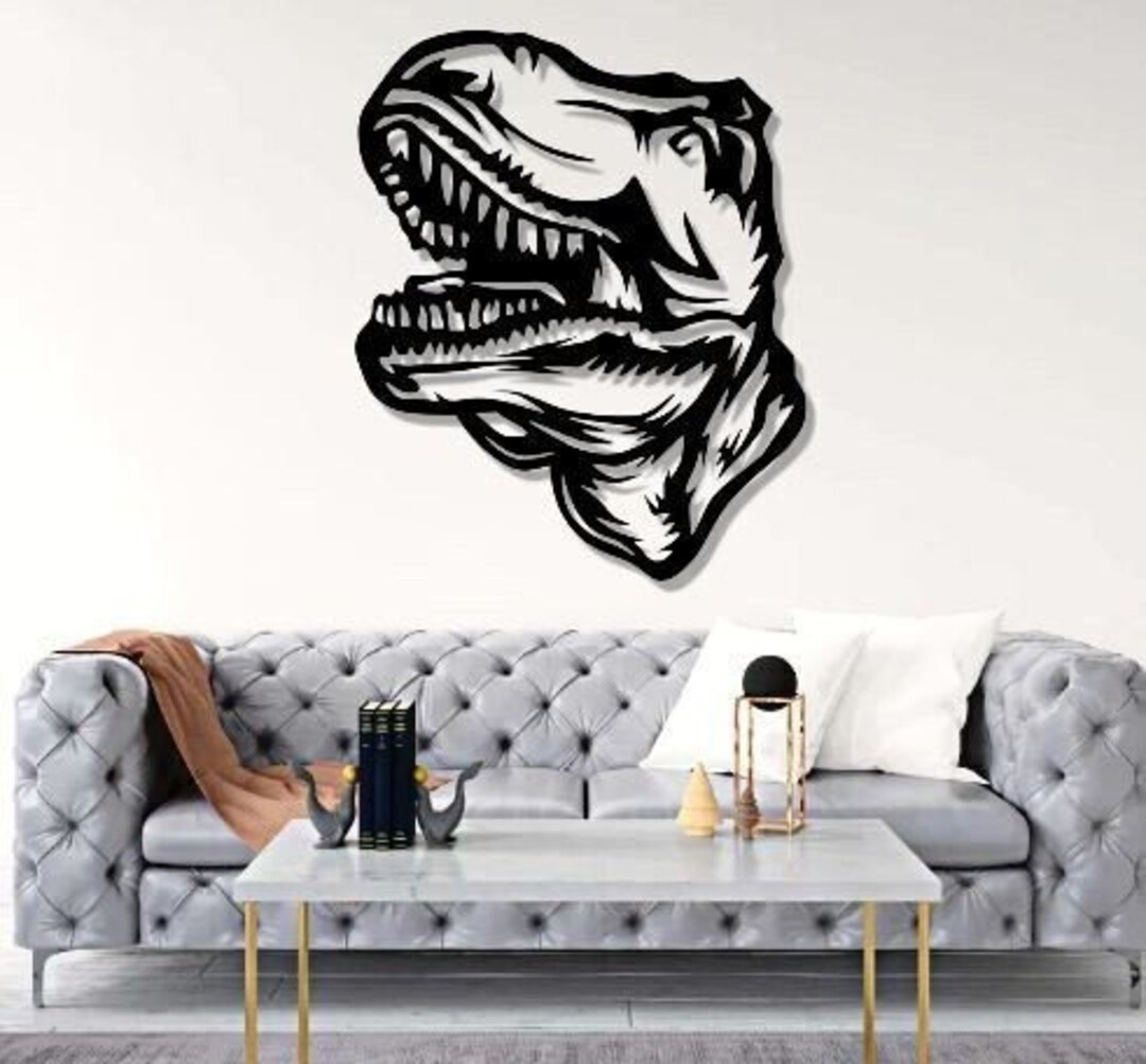 Dinosaur Svg Dxf Png Files , Laser Cut File , Trex , Dinosaurus , Wall ...