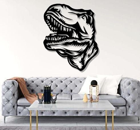 Dinosaur Svg Dxf Png Files , Laser Cut File , Trex , Dinosaurus , Wall ...