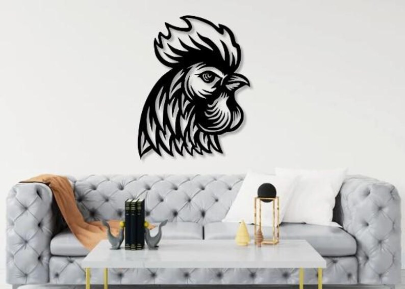 Rooster Svg Dxf Png Files Chicken Coop Cockerel Laser Cut File Vectorel ...