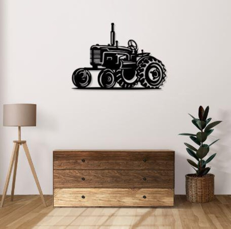 Tractor Svg Dxf Files Tractors Wall Art Laser Cut File for Cnc Laser ...