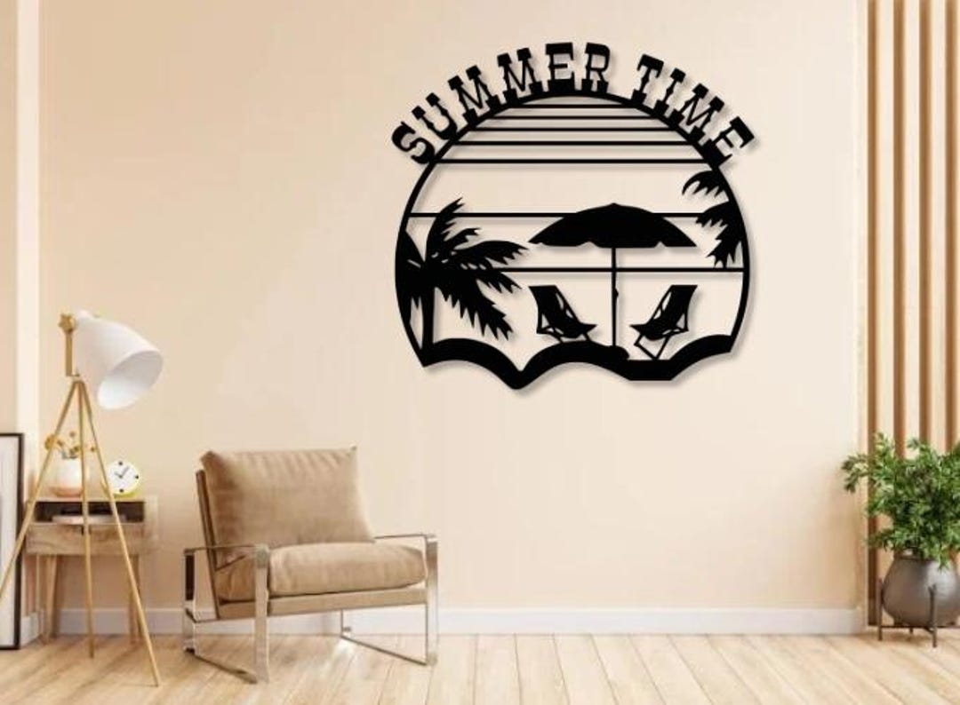 Summer Beach Scene Laser Cut File, CNC Plasma Cricut Glowforge (svg ...