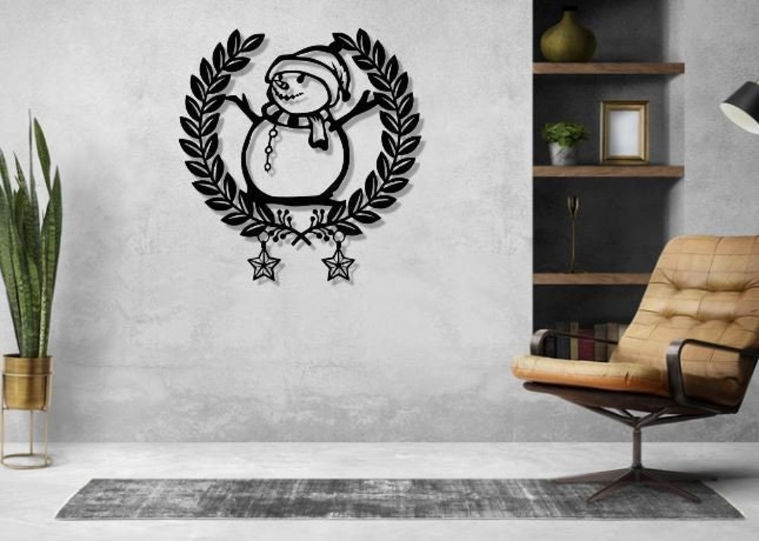 Snowman Svg Dxf Files , Laser Cutting Winter Cold Snow Flake Wall Decor ...