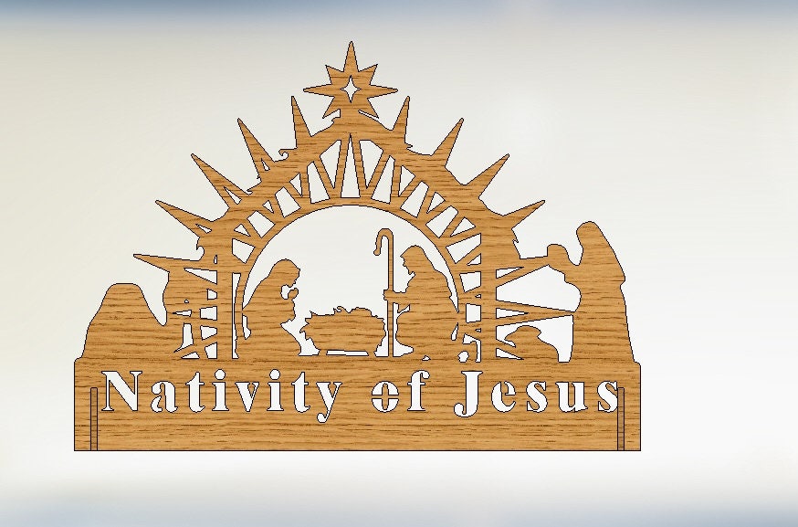 Nativity Stand Svg Dxf Files Laser Cut File 3mm Plywood Acrylic Stand ...