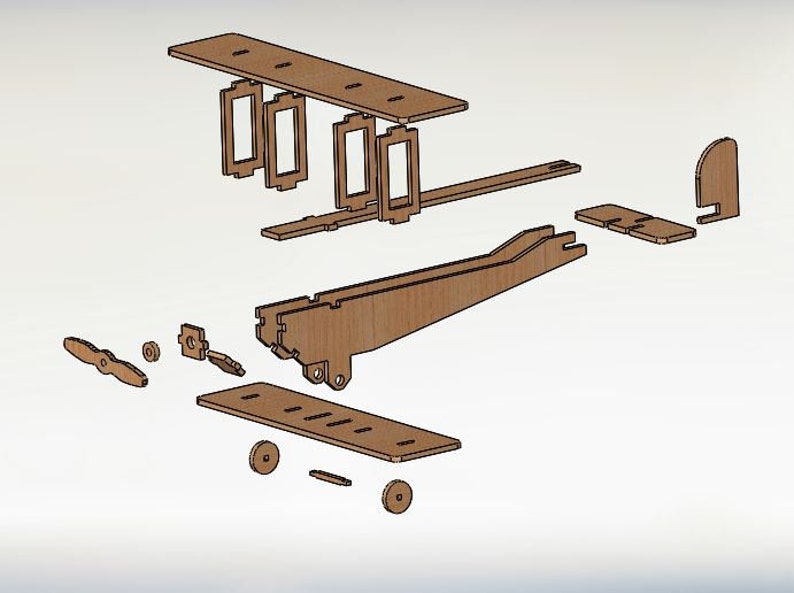 Plane Svg Dxf Files Laser Cut File Plane Aircraft Aeroplane Puzzle ...