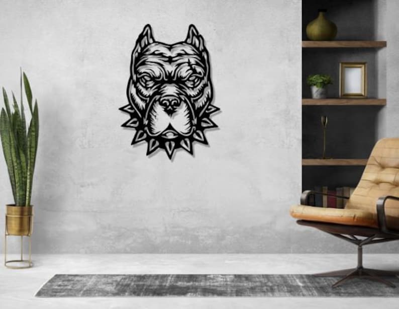 Wild Face Svg Dxf Png Files Laser Cut File Beware Dog Angry Wall Art ...