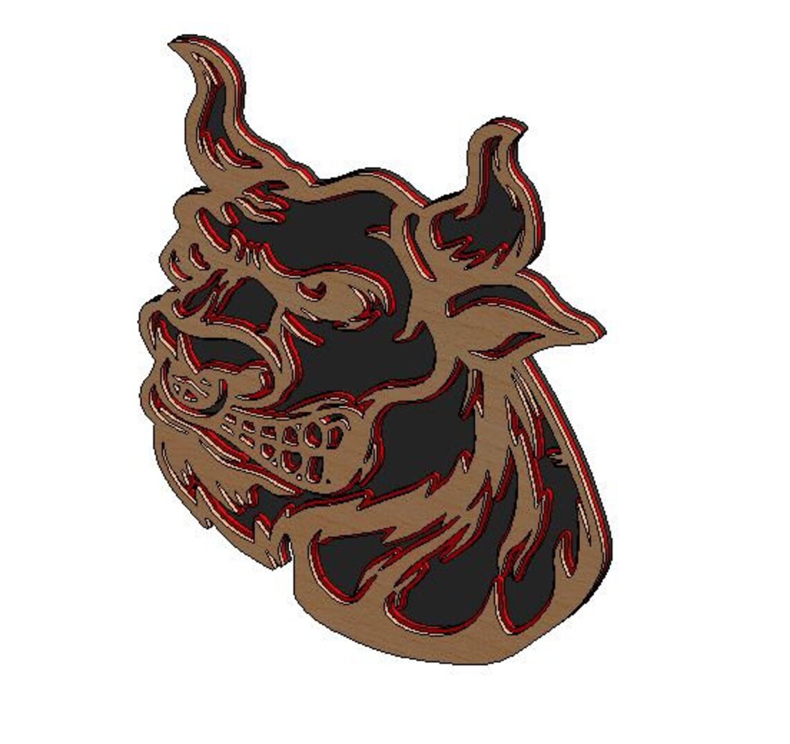 Bull Multilayer Svg Dxf Files , Laser Cut File , Plywood , Mandala ...
