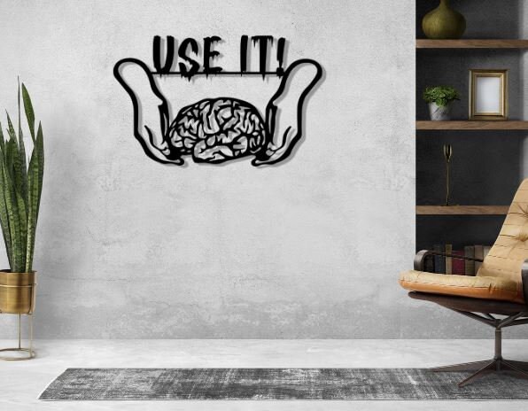 Brain Svg Dxf Png Files Laser Cut File Brain Use It Idea , İntelligent ...