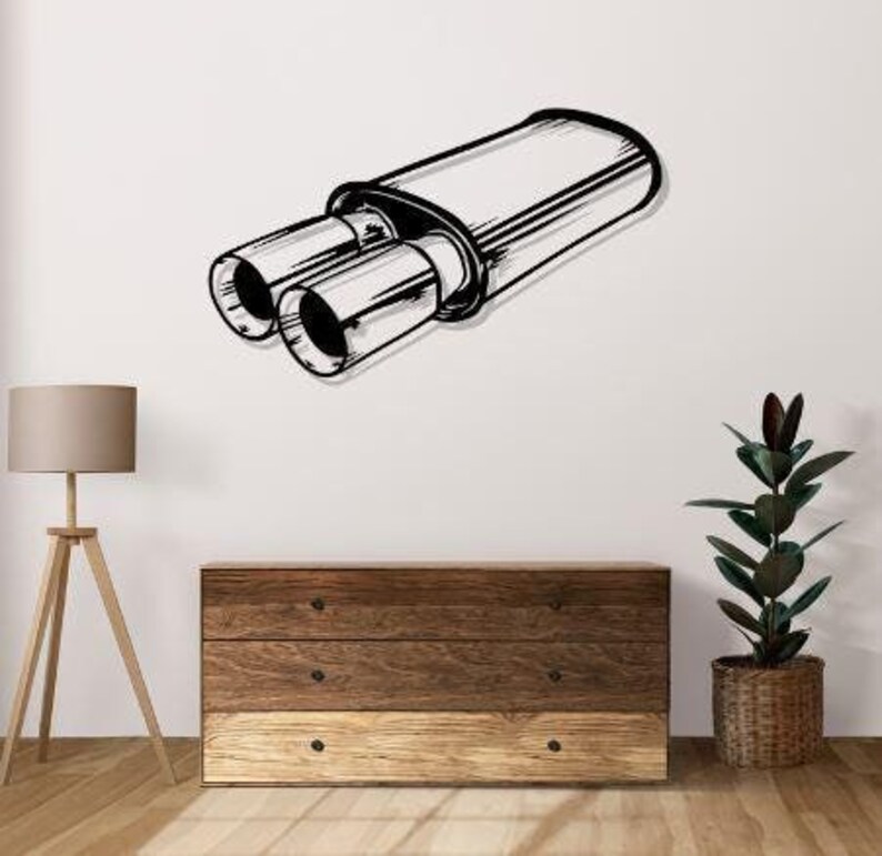 Turbo Exhaust Svg Dxf Files Laser Cut File Car Part Repair Service Wall ...