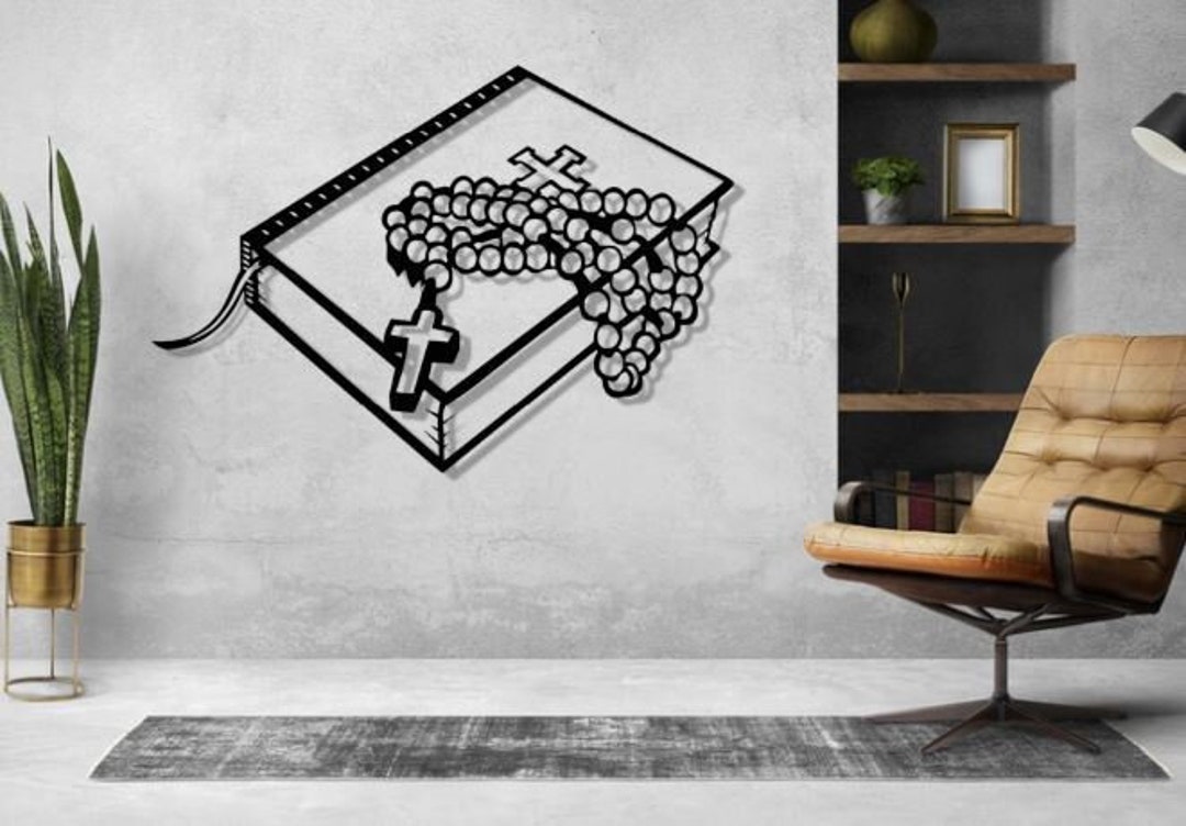 Holy Bible Svg Dxf Png Files , Laser Cut File , Bible Cross Wall Art ...