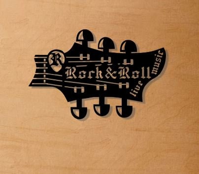 Rock Svg Dxf Png Files Laser Cut File Rock Music Guitar Wall Art Decor ...
