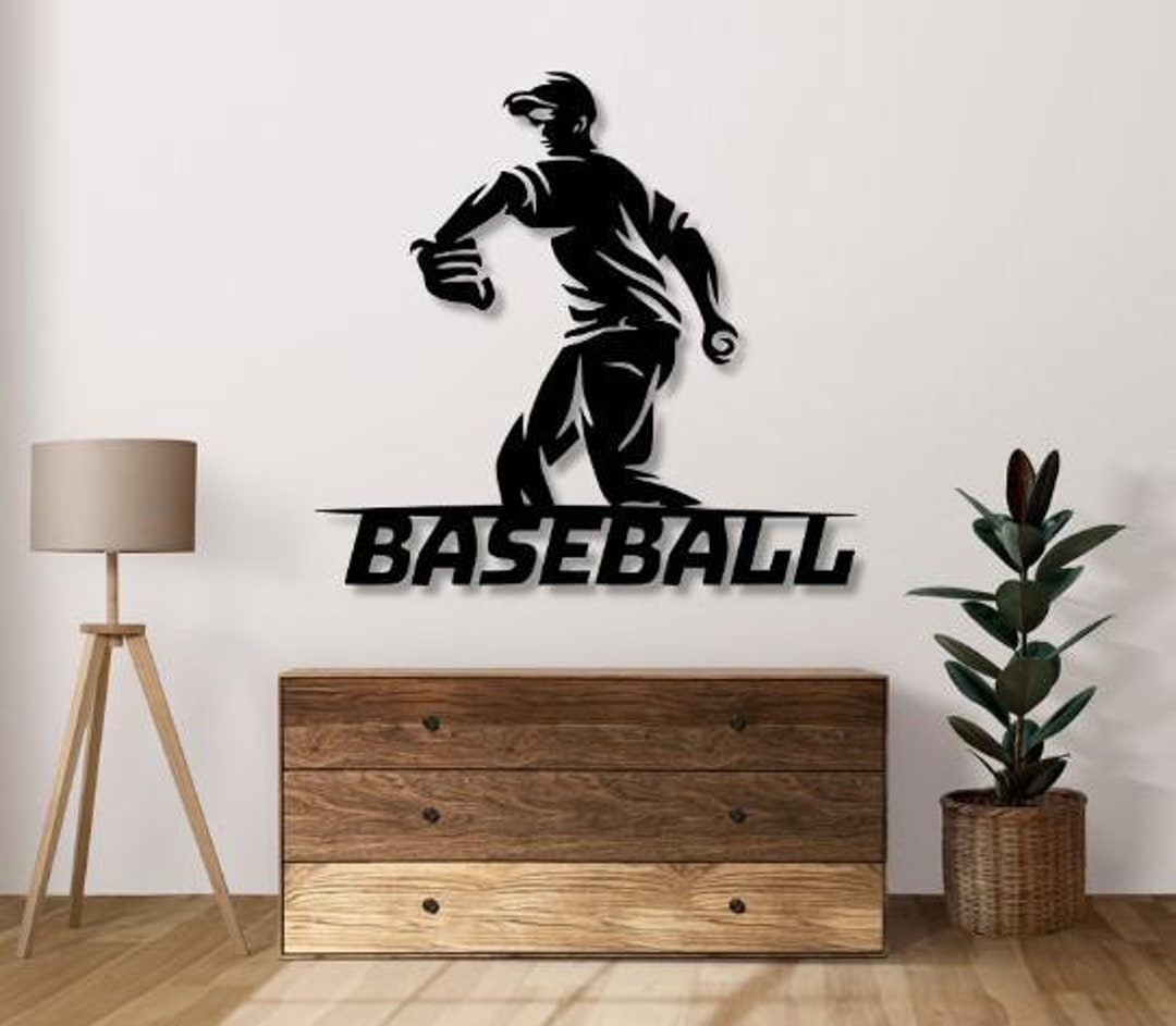 Baseball Svg Dxf Png Files Baseball Player Laser Cut File for Cnc Laser ...