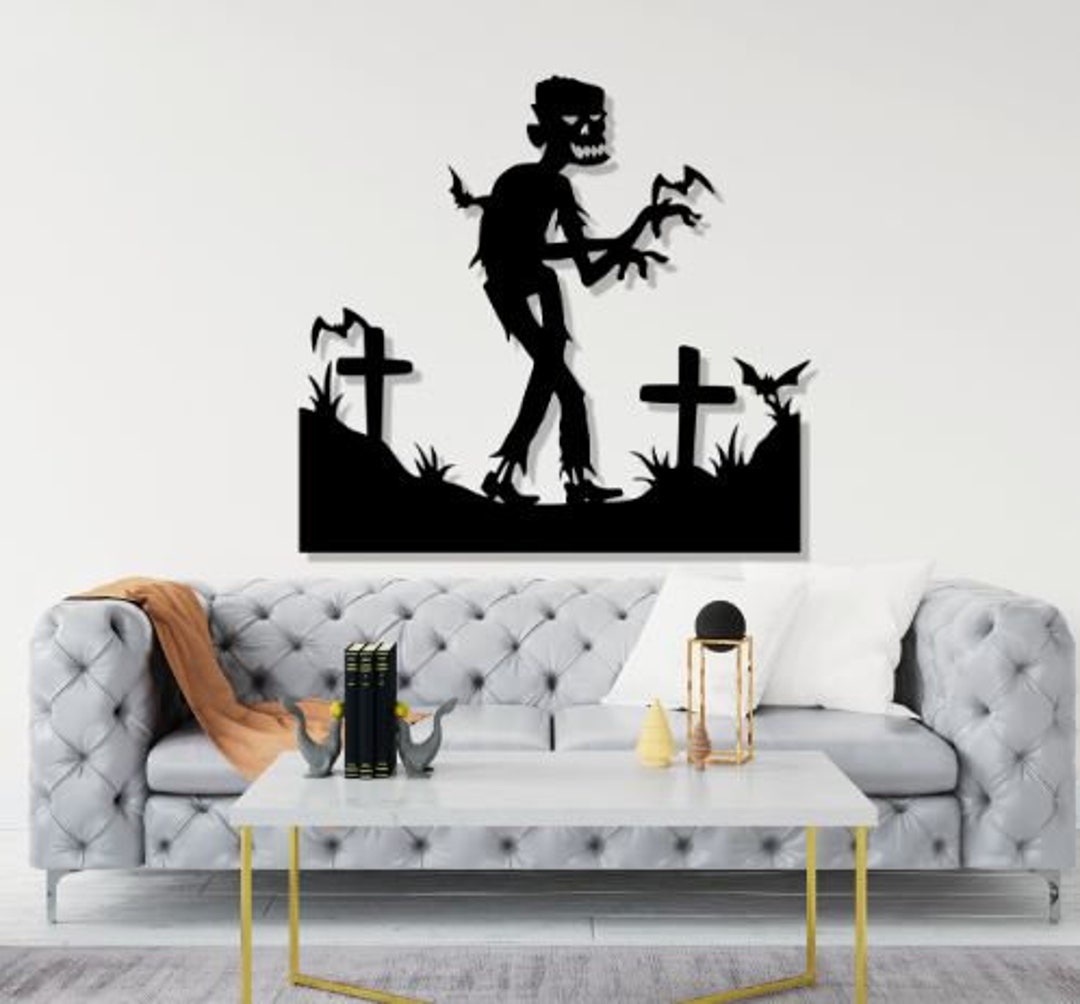 Zombie Svg Dxf Png File , Laser Cut File , Graveyard , Death Halloween ...