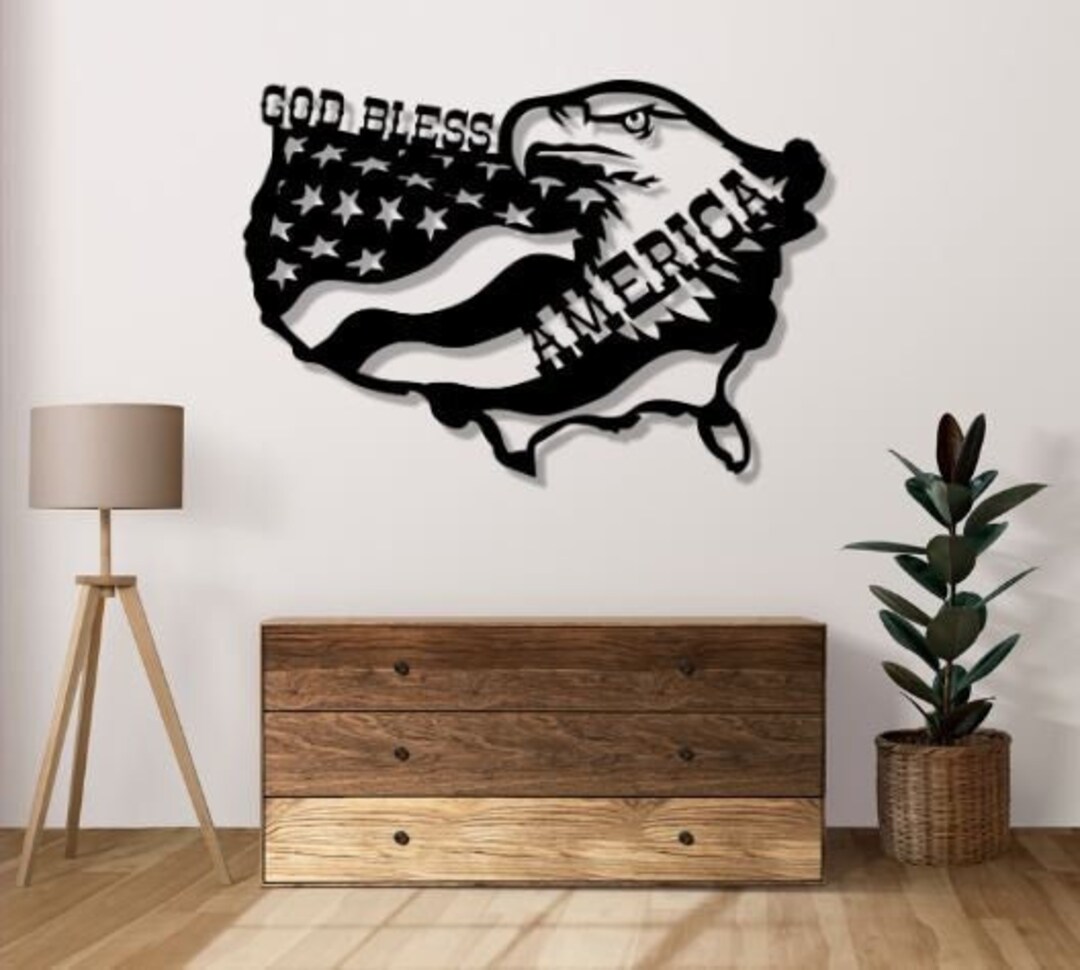 American Flag Svg Dxf Png Files , Laser Cut File , Cricut Files , Wall ...