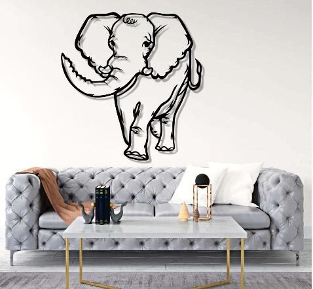 Elephant Svg Dxf Png Files Laser Cut File Elephant Wall Art Vectorel ...