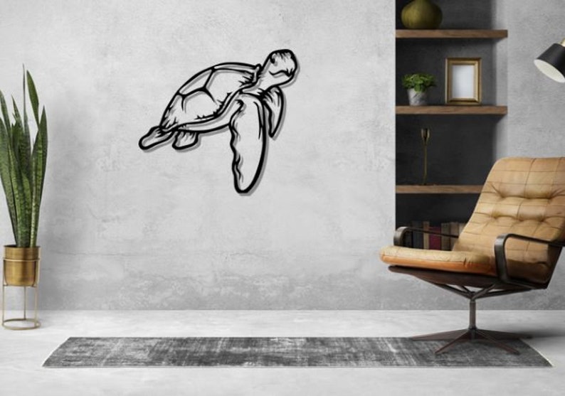 Turtle Svg Dxf Png Files Laser Cut File Sea Oceon Turtles Wall Art ...