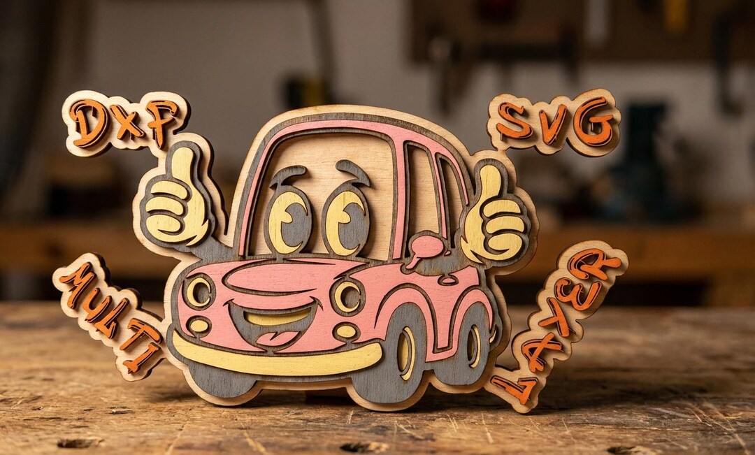 Smiling Car SVG | Multilayer Cut File for Cricut, Laser CNC - Etsy