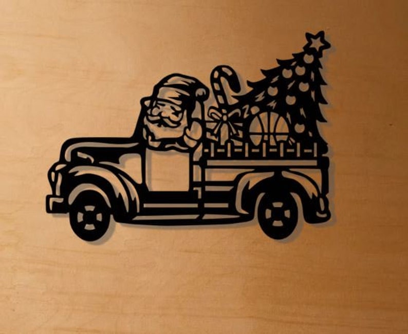 Christmas Truck SVG DXF, Santa, Tree, Laser Cut Files - Etsy