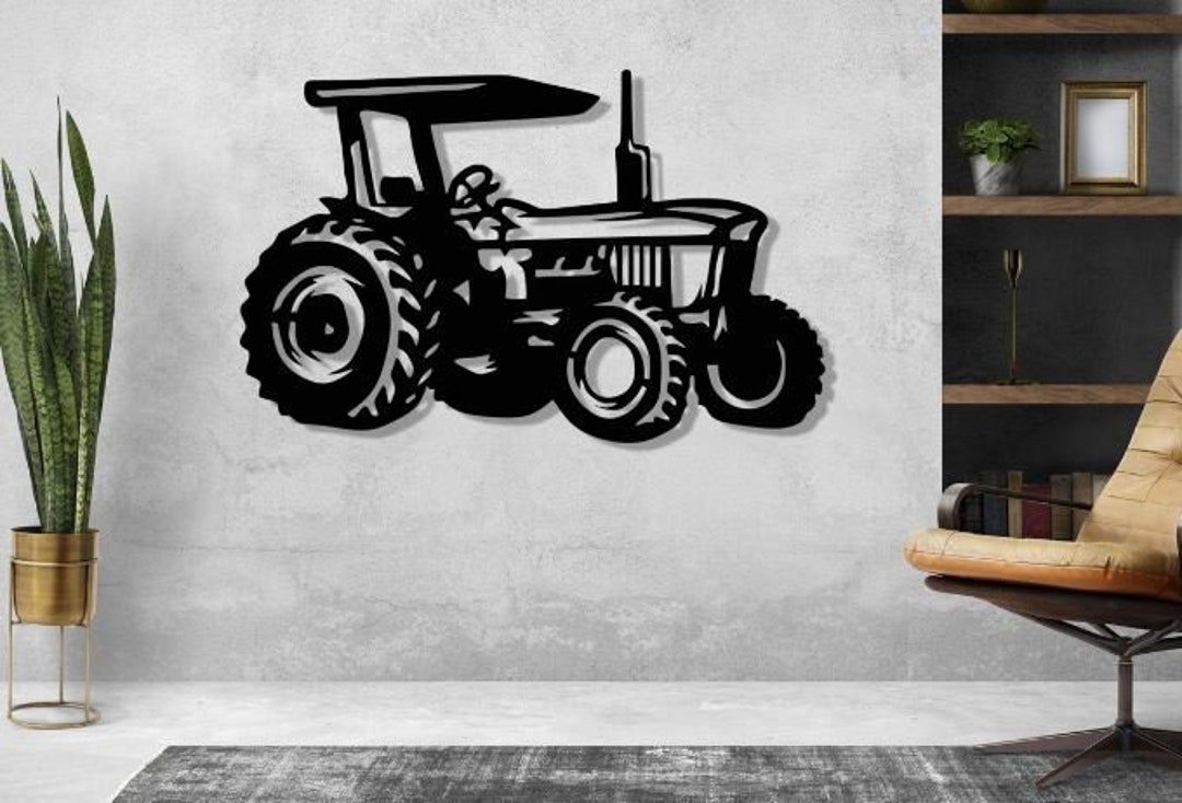 Tractor Svg Dxf Png Files , Laser Cut File, Farmer Tractor Crop Farm ...