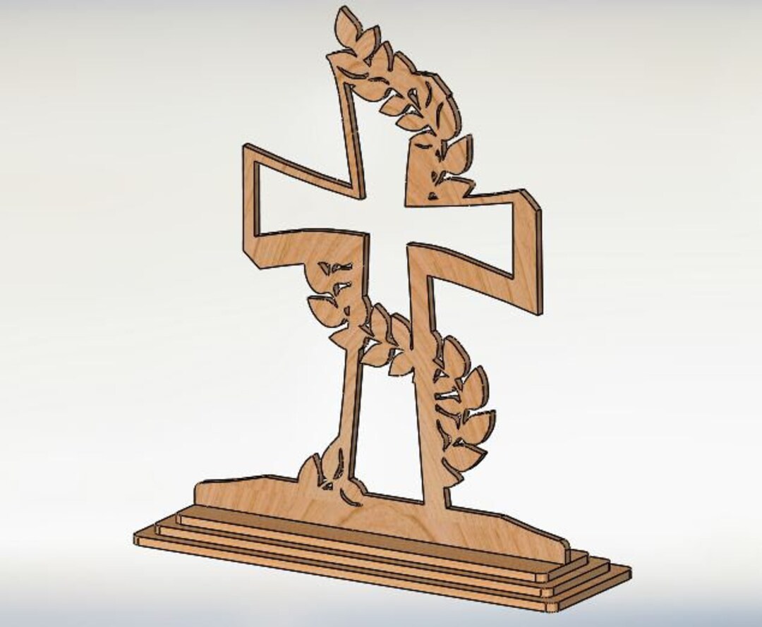 Cross Stand Svg Dxf Files Laser Cut File Plywood or Acrylic Cutting ...