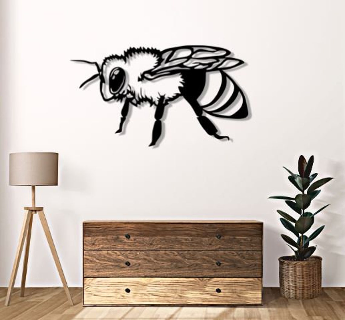 Bee Svg Dxf Png Files Laser Cut File Bee Honey Wall Art Honeycomb for ...