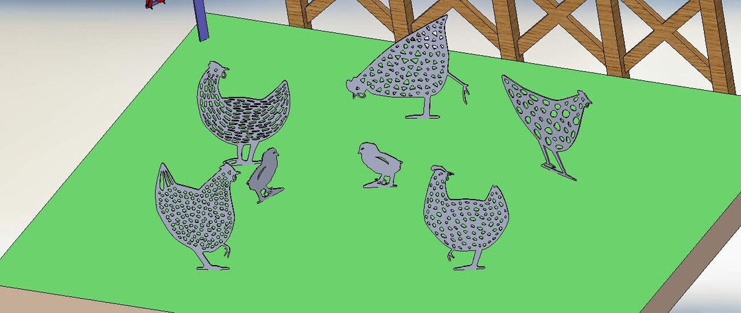 Chicken Family Dxf Svg Files , Laser Cut File Metal Plywood Acrylic Cut ...