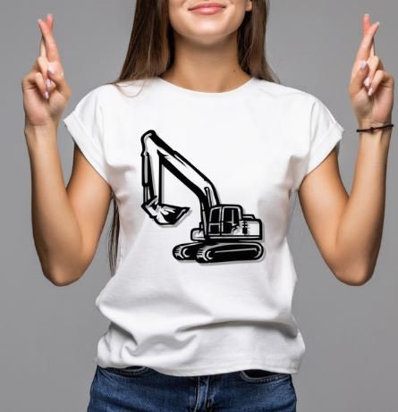 Excavator Svg Dxf Files , Laser Cutting Building Machine Vector Wall ...