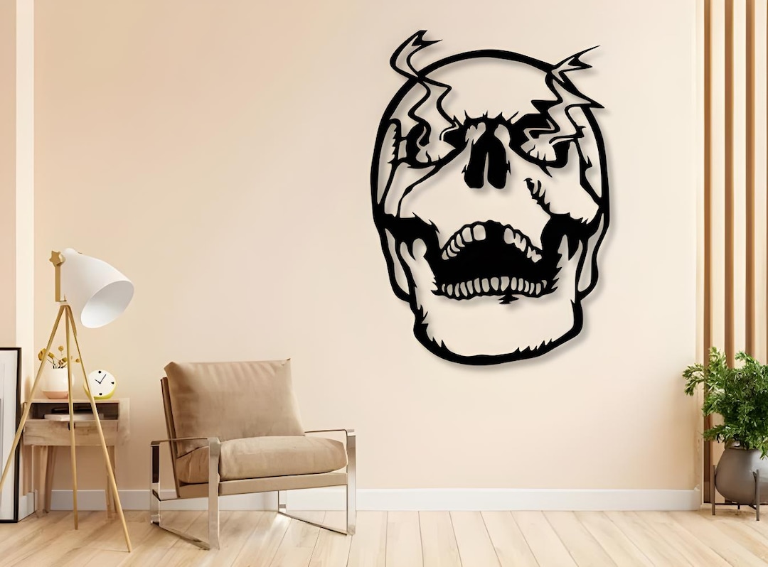 Skull Horror Laser Cut File, CNC Plasma Cricut Glowforge (svg Dxf Png ...