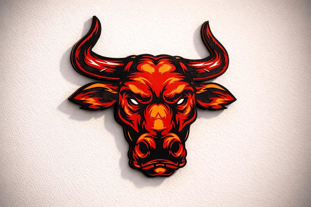 Multilayer Bull SVG DXF Files 3D Layered Plywood or Paper Cut Files - Etsy
